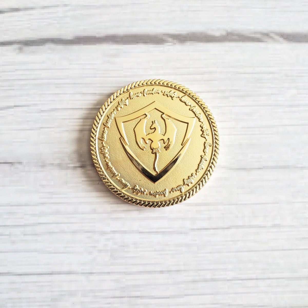 Golden Shield Coin - Fae and Crystal Thorns – MartenBooks