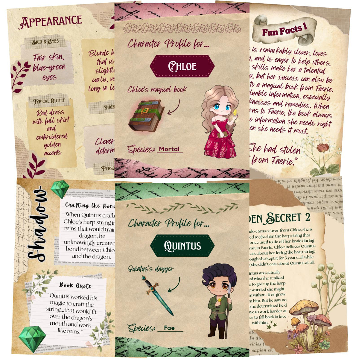 Character Profiles - Fae and Crystal Thorns – MartenBooks