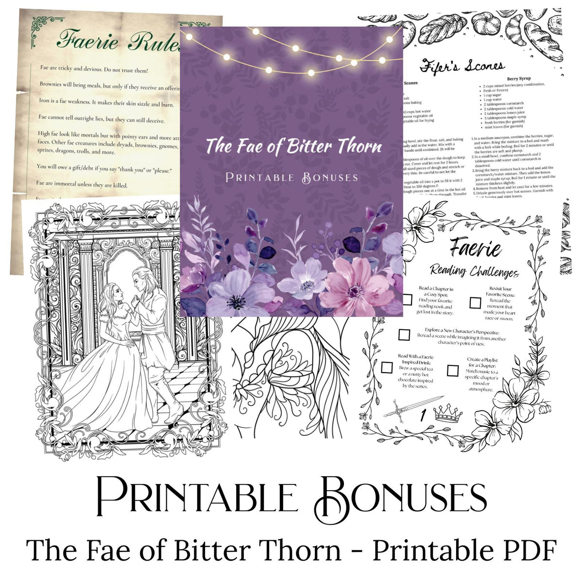Printable Bonuses - The Fae of Bitter Thorn – MartenBooks